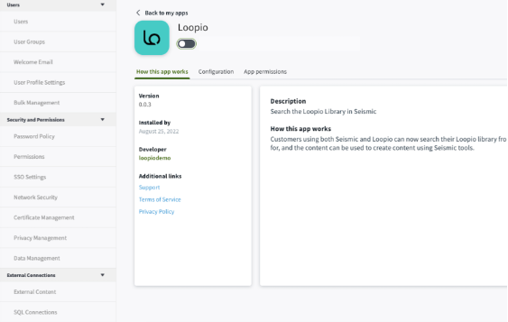 How Do I Install The Loopio App In Seismic For My Team Loopio Help