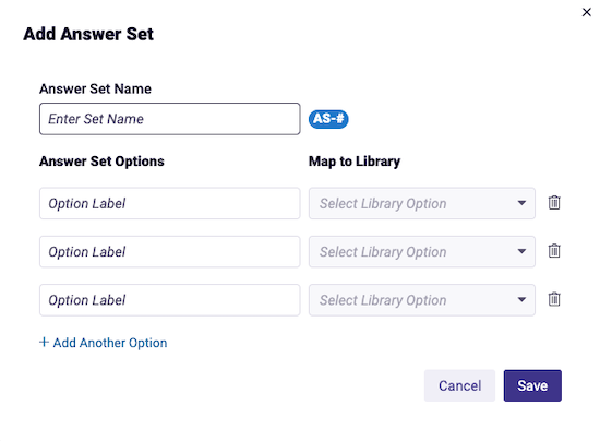 How Do Answer Set Options Map From a Project To The Answers In My Library? – Loopio Help Center