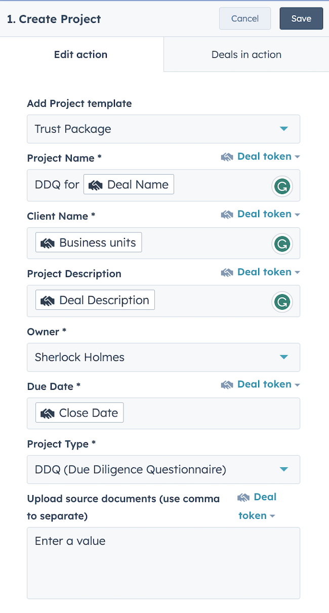 Can I Create A Loopio Project Automatically Via A Hubspot Workflow Action Loopio Help Center 8062
