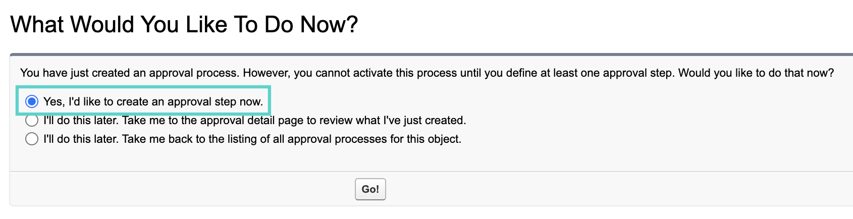 Configuring An Approval Process For The Loopio Gono Go App For Salesforce Loopio Help Center