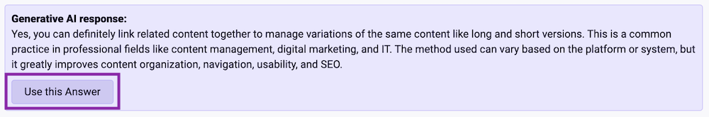 How Can I Edit a Project Answer Using AI? – Loopio Help Center