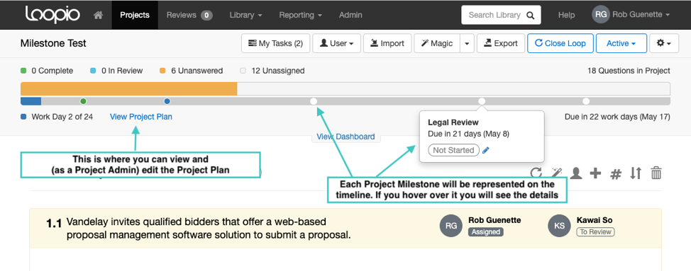 Using Project Plans to Monitor A Project’s Timeline – Loopio Help Center