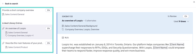 How Do I View Linked Library Entries When Searching in a Project ...