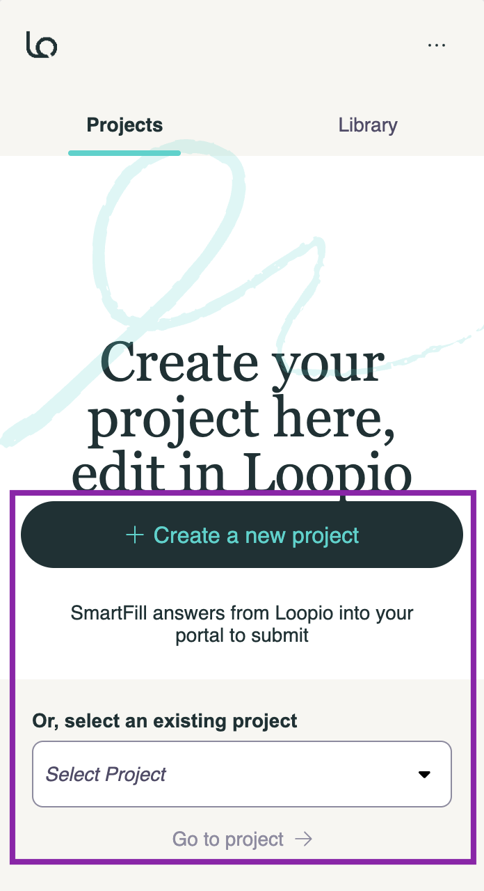 How Can I Create a Project in the Loopio Extension (new)? – Loopio Help Center