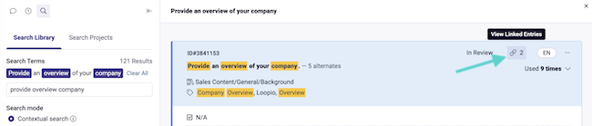 How Do I View Linked Library Entries When Searching in a Project ...