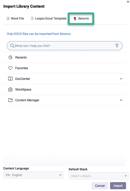 How Do I Bulk Import Library Entries Using Seismic Loopio Help Center
