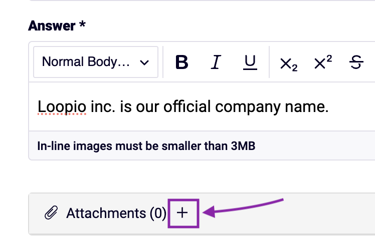 Library Entries: How Do I Add an Attachment From My Computer? – Loopio Help Center